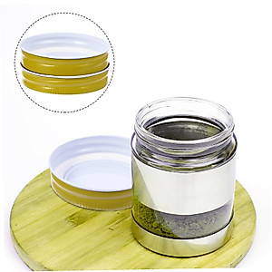 SHOWERORO 12Pcs Leakproof Tinplate Mason Jar Lids Sealing Caps for Bottles Storage Solid Covers for Canning and Preserving Fits Standard Jars
