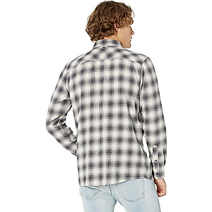 Rip Curl Men's Draco Flannel, Off White, S