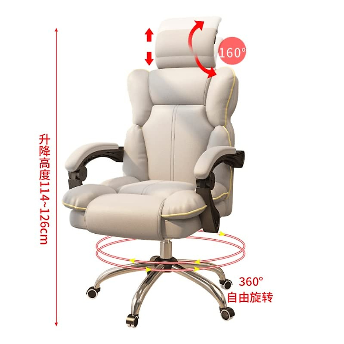 ZLXDP Home Internet Cafe Racing Chair Ergonomic Computer Chair Adjustable Swivel Liftable Chair