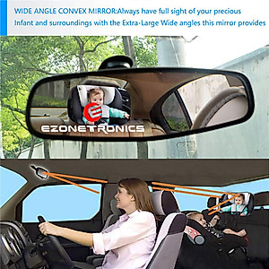 Ezonetronics Baby Car Mirror Rear Facing Seat All-in-one Easy Fit Backseat