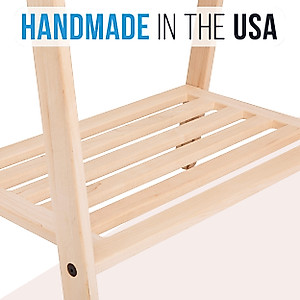 Pennsylvania Woodworks Handcrafted Maple Garment Rack - Sleek & Stylish Clothing Storage, Home Organization, Boutique Display, Coat Rack, Laundry Room Decor - Made in the USA (Large)