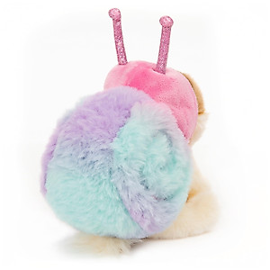GUND Boo, The World’s Cutest Dog, Itty Bitty Boo Snail #60, Stuffed Animal Plushie, Spring Decor, Pink and Blue, 5”