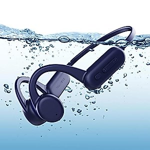 ESSONIO Bone Conduction Headphones Swimming Headphones Open Ear Bluetooth IPX8 Waterproof Underwater Headphones for Swimming Built-in 8G Memory
