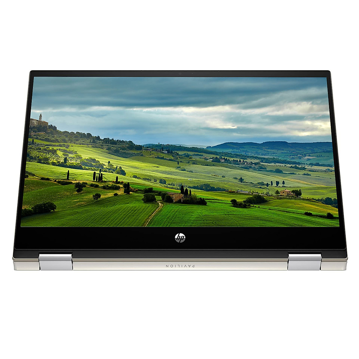 HP Pavilion 14 FHD Spin 2-in-1 Convertible Touchscreen Laptop, 2023 Newest Upgrade, Intel Core i5-1135G7, 16GB RAM, 512GB SSD, HDMI, FP Reader, Wins 11, School & Business Ready, ROKC HDMI Cable, Gold