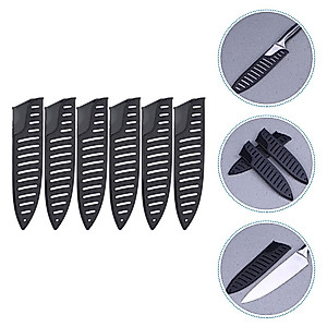 Blade Keepers Universal Guards 6pcs Professional Guards Blade Covers Case Protector for Chef Kitchen Knives Cooking Cutter Black 8 inch Chef Covers Cutter Accessories