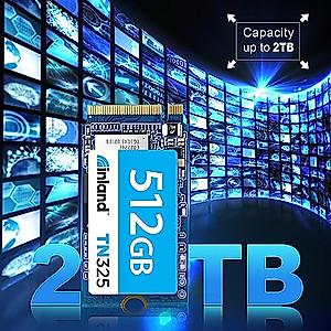 INLAND M.2 2242 512GB SSD NVMe PCIe Gen 3x4 Internal Solid State Drive 3D NAND TLC Read/Write Speed Up to 2,400/1,700 MB/s