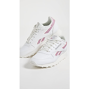 Reebok Women's Classic Leather Sneaker, Vegan Collection/Chalk/Infused Lilac, 8.5
