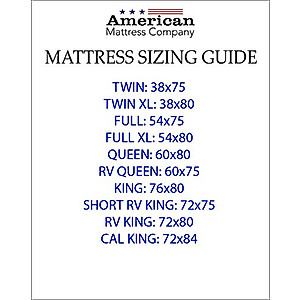 American Mattress Company 8" Graphite Infused Memory Foam-Sleeps Cooler-100% Made in The USA-Medium Firm (34x75)