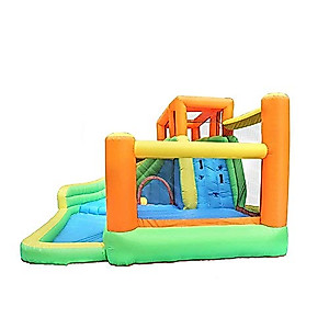 Inflatable Castle Inflatable Castle Family Children's Playground Outdoor Play Equipment Small Trampoline Slide Combination for Kids A