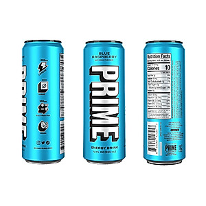 NEW Prime Hydration Drink Energy Cans 5 Flavor Variety Sampler Pack! - 200mg Caffeine, Zero Sugar, 300mg Electrolytes, Vegan - (12 Fl Oz Cans) - (10-Pack)