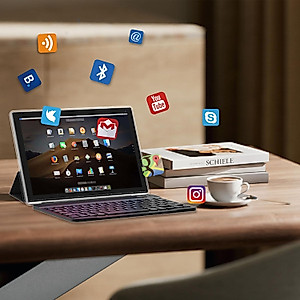 Android Tablet, 10 inch Tablets, 2GB+32GB Computer Tablet Support 512GB Expand, 2MP + 8MP Camera, IPS Screen, WiFi, Bluetooth, 6000mAh, Google GMS Certified Tableta