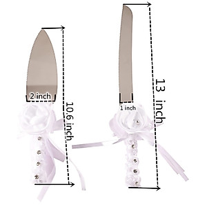 HE ANDI 2 Piece Vintage Style Wedding Cake, Birthday Cake, Divider Set. (White2)