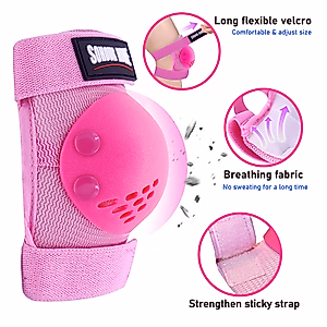 Youth/Kids Knee Pads Elbow Pads Wrist Guards Protective Gear Set for 3-15 Years Child Roller Skates, Skateboard, Cycling, Inline Skating, BMX Bike, Balance Bike, Scooter Riding and Other Outdoor Sports