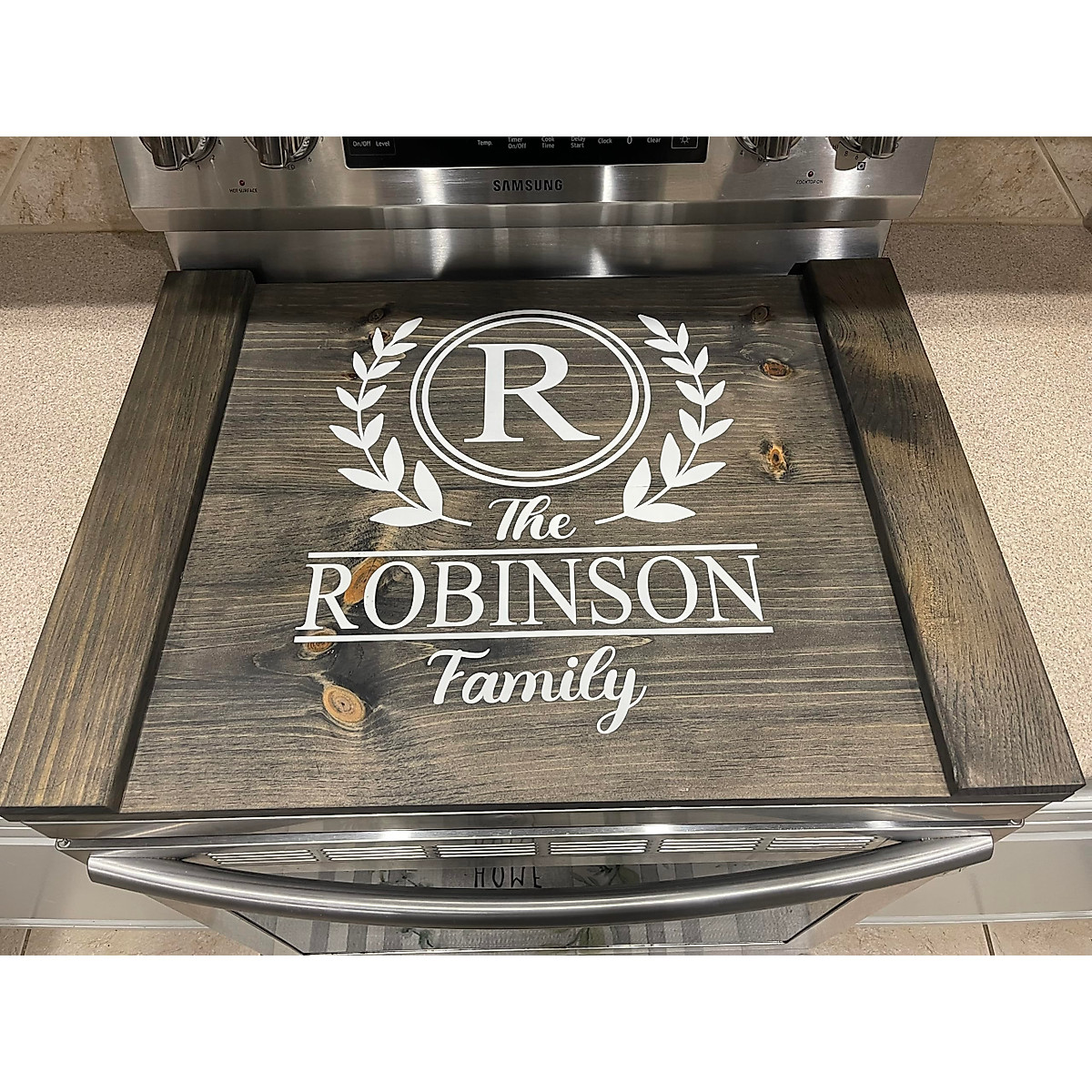 Custom stove cover for gas and electric stoves