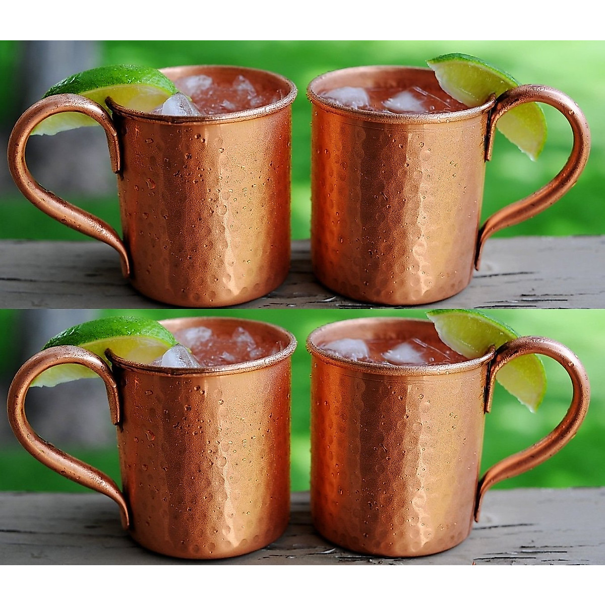 Hammered Copper Mugs for Moscow Mules - 14 Oz Size,set of 4 pc