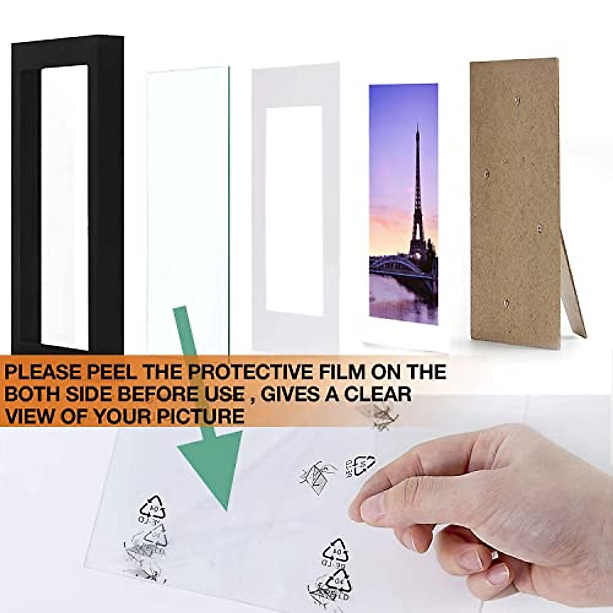 8X10 Picture Frame Set of 4, Picture Frames Collage Wall Decor,5x7 with Mat or 8x10 Without Mat, Picture Frames 8 by 10 for Table Top Display Pictures Wall Gallery Picture Frames Easter Decorations