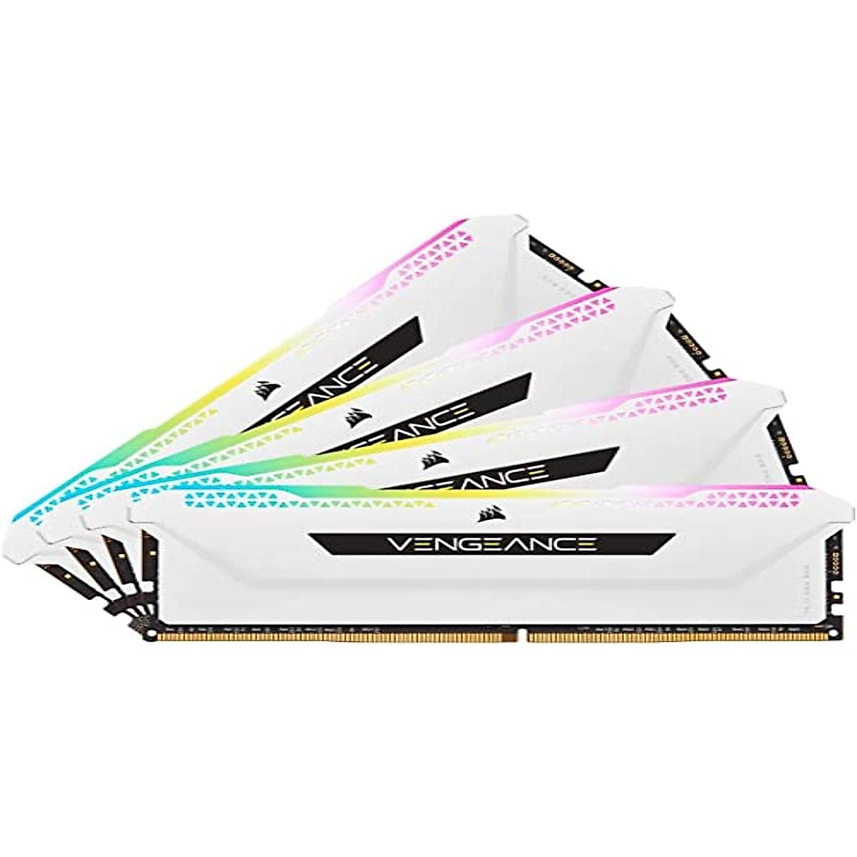 Corsair Vengeance RGB PRO SL 64GB (4x16GB) DDR4 3200MHz C16 Desktop Memory (10 Ultra-Bright RGB LEDs, Custom Performance PCB, Tight Response Times, Intel XMP 2.0) White