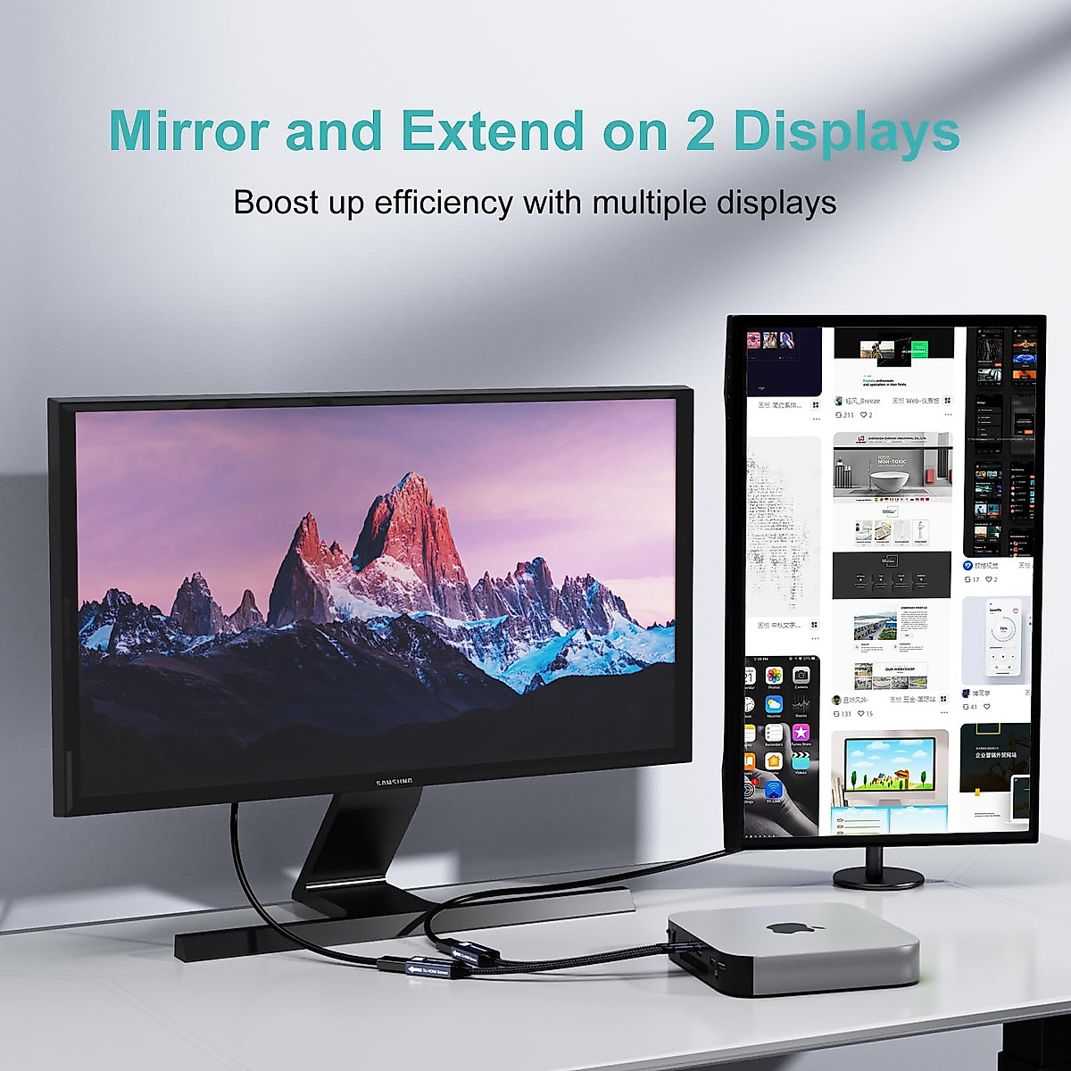 Felipmichael USB C to HDMI Adapter,8K@60hz,4K@144hz,2K@240Hz and HDR Support Thunderbolt 3/4 Compatible with MacBook Pro/Air, iPad Pro, iMac, Dell XPS, Surface Pro, Galaxy S8 to S23 and More