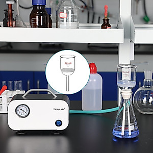StonyLab Borosilicate Glass Buchner Filtering Funnel with Coarse Frit(G1), 94mm Inner-Diameter, 100mm Depth(500ml)
