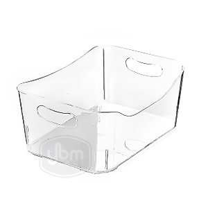 YBM HOME Storage Bins - Open Plastic Organizers and Storage Basket for Kitchen Pantry Organization, Under Sink Bathroom Storage, Toy Baskets, Food Storage Box Containers (Medium - Clear)