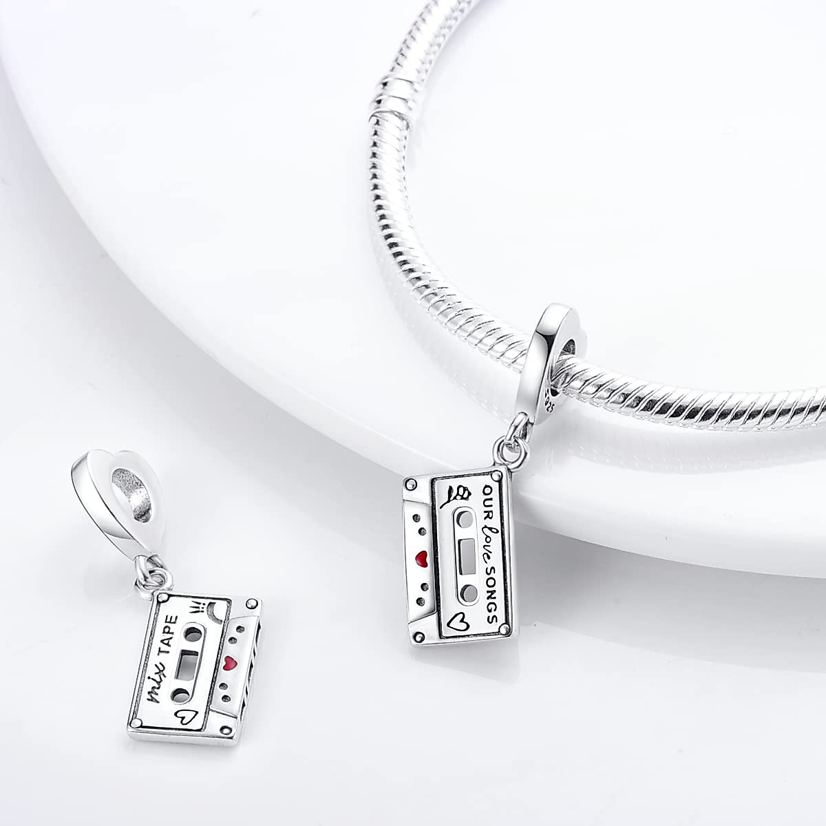 Hapour 925 Sterling Silver Charms for Charm Bracelets Necklace European Jewelry Pendant Beads Charm for Women Mom