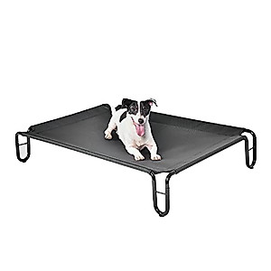 pettycare Outdoor Elevated Dog Bed Cot, Raised Dog Cots Beds, No Screws, Stable Frame & Durable Supportive Teslin Recyclable Mesh, Breathable, Indoor and Outside Pet Beds, Fits up to 40 lbs, Medium