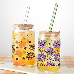 UV DTF Transfer Sticker Thanksgiving Rub on Transfers for Crafting Pumpkin Pattern UV DTF Cup Wrap Transfer Sticker for Glass Coffee Cups Waterproof DIY Decals