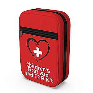 Small, First Aid and CPR Kit for children, toddler, and kids. Large Variety of Bandages to fit your childs injuries. Perfect travel first aid kit, Diaper Bag, Backpack, Car, and More. Quick and Effect