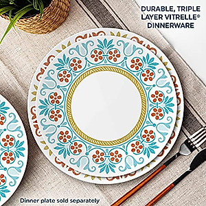 Corelle Terracotta Dreams Dinnerware Set for 6, 18 Pieces & Terracotta Dreams Salad Plate Set for 6 | 8.5 Inch Kitchen Plate Set