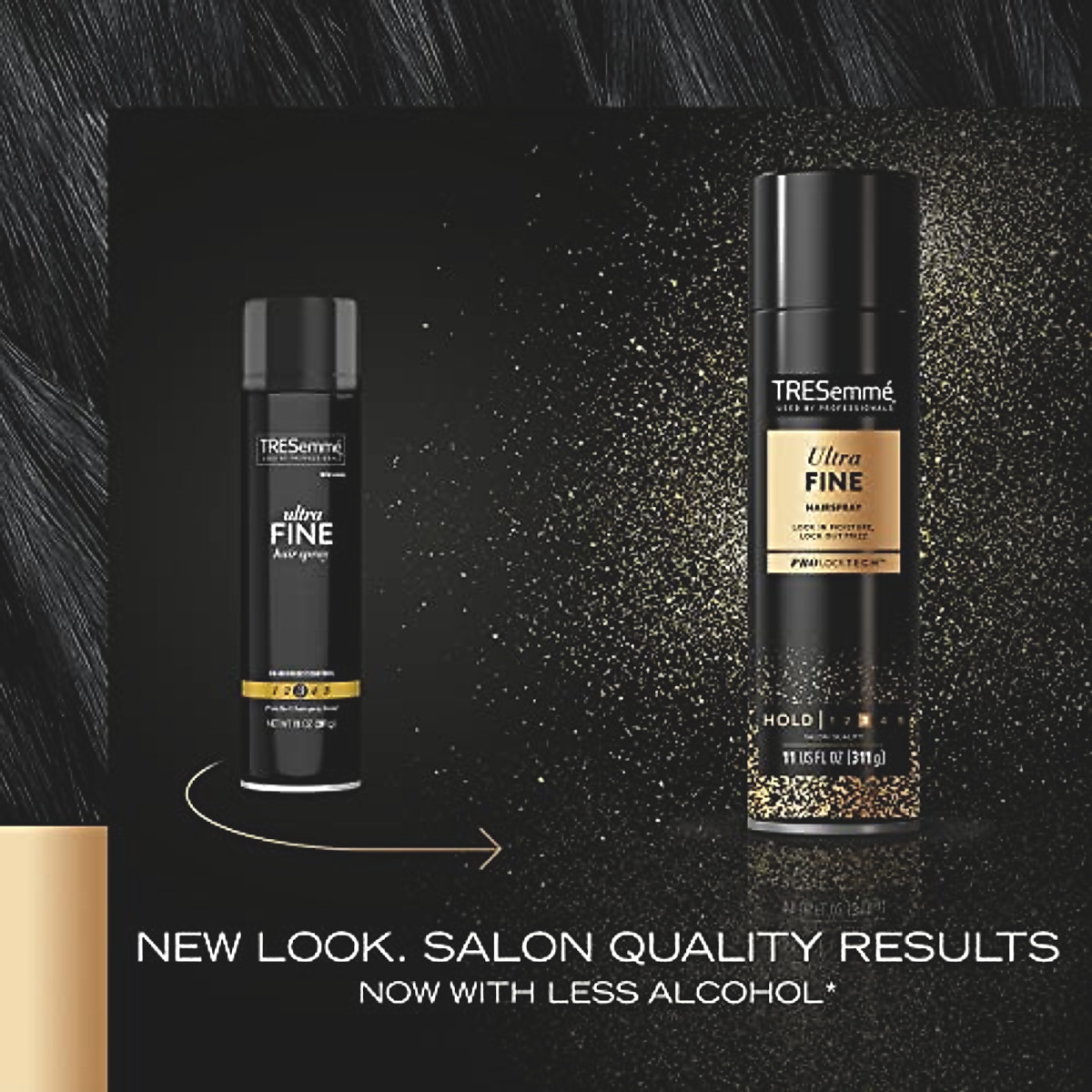 TRESemme Tres Two Ultra-Fine Aerosol Hair Spray, 2 pk - 11 oz each, Firm Hold, Humidity Resistant, Shine, Smoothening, for curly, Frizzy Hair, 22 Ounce