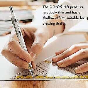 Nicpro 6 PCS Art Mechanical Pencils Set with Case, Drafting Pencil 0.3 & 0.5 & 0.7 & 0.9 mm and 2mm Lead Holder (4B 2B HB 2H) For Art Writing, Sketching Drawing,With Lead Refills Erasers Sharpener