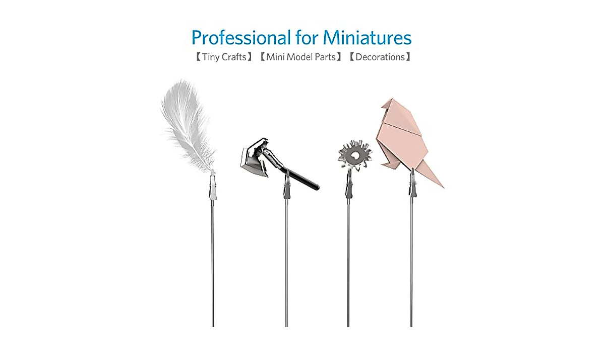 20Pcs Micro Steel Alligator Clips for Miniature Painting & Craft