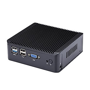 Qotom 4 LAN Mini PC Q190G4U-S02 with 4GB RAM 128GB SSD, Intel Celeron J1900 Processor, Quad core 2.0 GHz, x86 Mini PC Fanless