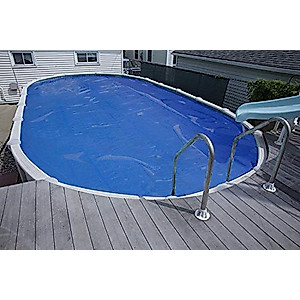 Sun2Solar Blue 15-Foot-by-30-Foot Oval Solar Cover | 1200 Series | Heat Retaining Blanket for In-Ground and Above-Ground Oval Swimming Pools | Use Sun to Heat Pool Water | Bubble-Side Facing Down