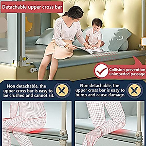 EAQ Bed Rail for Toddlers, Infants Safety Bed Guardrail, Toddler Bed Rails for Twin, Full Size, Queen &King Mattress,Extra Long Crib Rail Guard,One Pack(59", Dog)