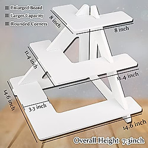 Cupcake Stand for 24 Cupcakes- Rustic Cupcake Stand 3 Tier Collapsible Wooden Cupcake Tier Stand - White Cupcake Holder Stand - Cupcake Tower Display Party Décor - Cupcake Stand Display for Pastry