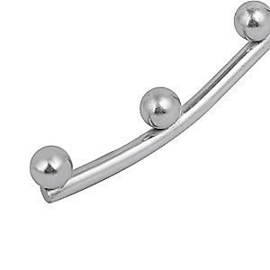 uxcell Wall Mount Waved Hanger Rack 5 Beads Garment Display Hook