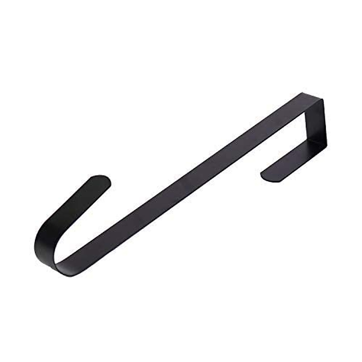 Sattiyrch 15" Wreath Hanger for Front Door Metal Over The Door Single Hook, Black(1)
