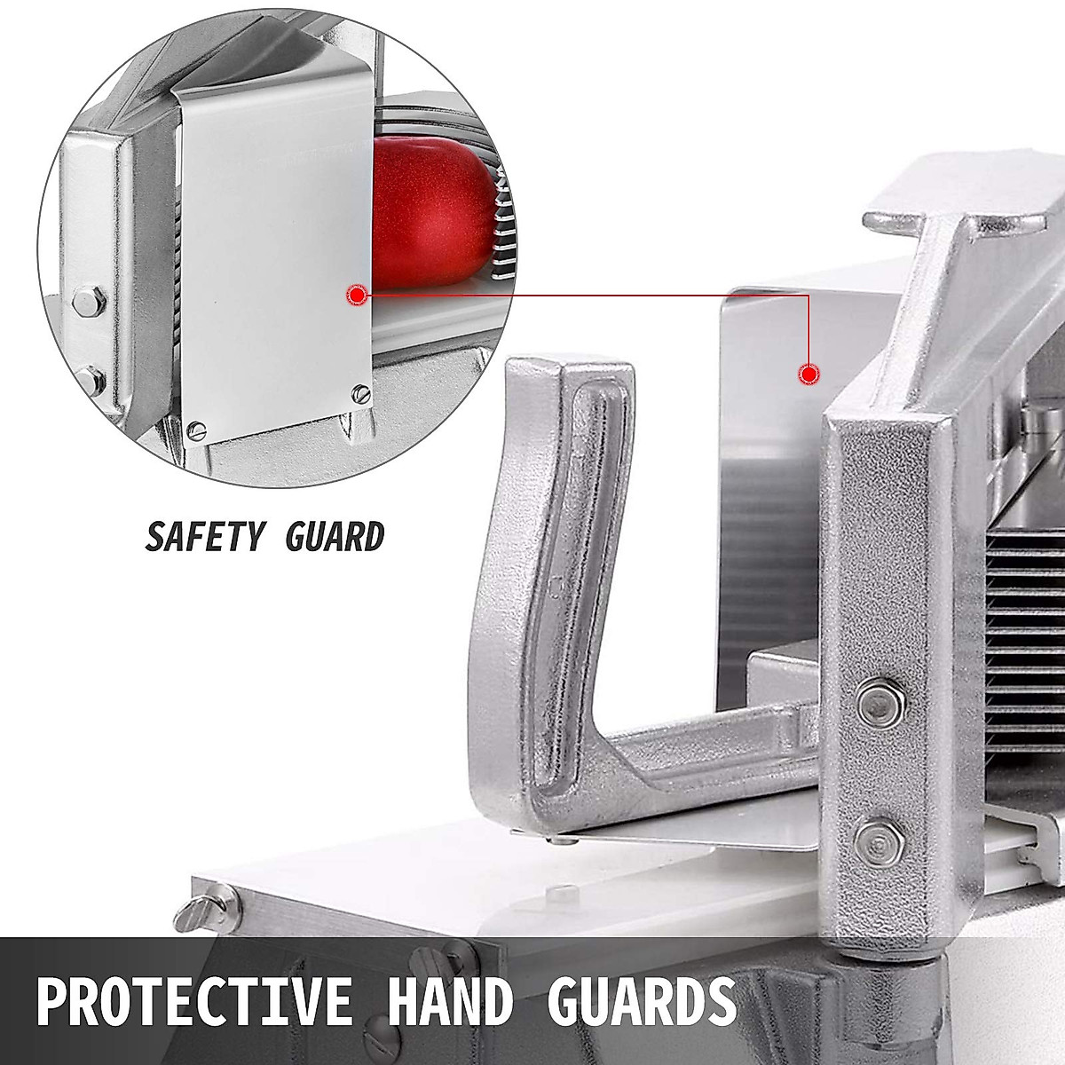 VEVOR Commercial Tomato Slicer, 3/16-Inch Tomato Cutter Vegetable Slicer, Manual Tomato Cutter with Built-in Cutting Board, Stainless Steel Blades for Restaurant or Home Use