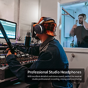 SoundMAGIC HP1000 Over Ear Audiophile Headphones - HiFi Stereo Premium Music Headset Wired with Noise Isolation, Upgraded Closed Back Hi-Res Audio for DJ Studio Professional Monitor Recording, Black