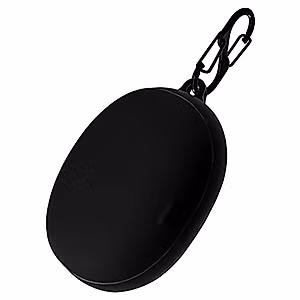 Geiomoo Silicone Carrying Case Compatible with Anker Soundcore Liberty 2 Pro, Portable Scratch Shock Resistant Cover with Carabiner (Black)