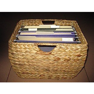 Pangaea Rattan Natural File Basket with Liner