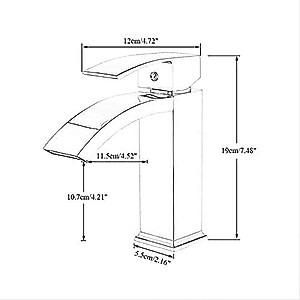 Kitchen Bathroom Faucet,Waterfall Basin Sink Faucet Hot Cold Mixer Tap,Single Handle Deck Mount Bath Wash Faucets Gold Sink Tap (Color:Gold) (Color : Gold),Gold