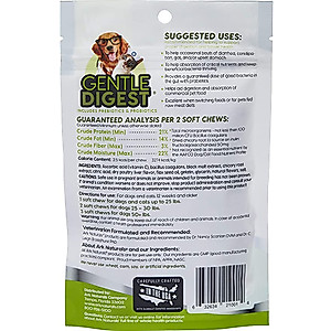 Ark Naturals Gentle Digest Soft Chews, Vet Recommended Dog and Cat Prebiotics and Probiotics, Digestive and Immune System Support, 120 Count