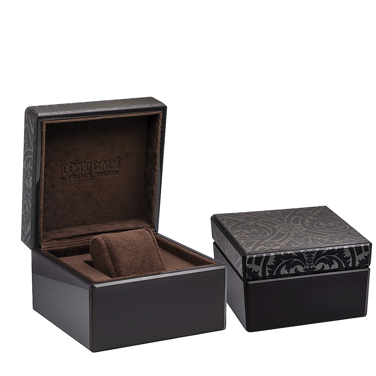 ROBERTO CAVALLI Women's Diamond Scala Stainless Steel Swiss Quartz Watch with Black Calfskin Leather Strap (Model: RV2L023L0016)