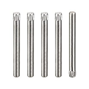 Tool parts 3x35mm 304 Stainless Steel Dowel Pins - 5Pcs Knurled Head Flat End Dowel Pin