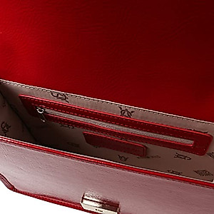 Steve Madden Matters Patent Woven Crossbody, Red