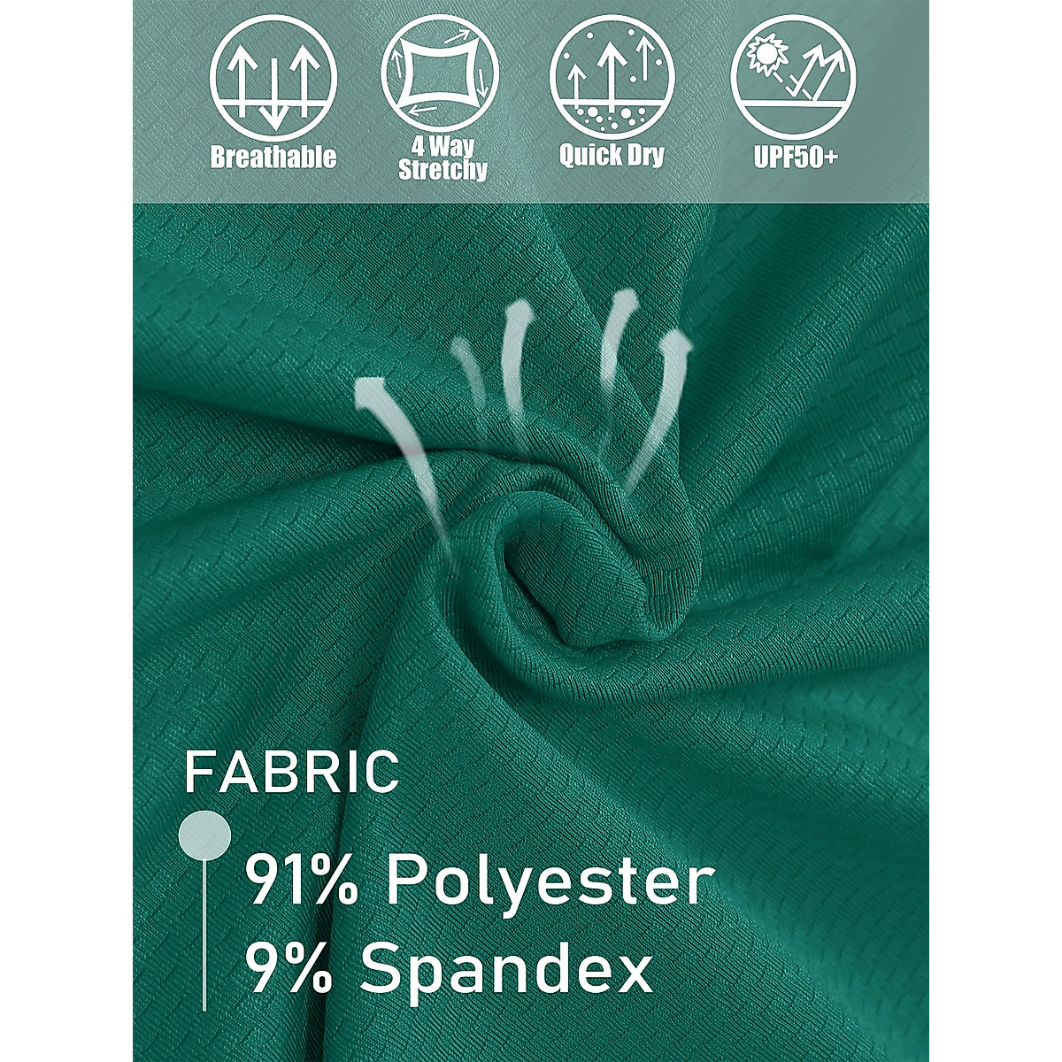 MAGCOMSEN Hiking Shirts Women UV Shirts UPF 50+ Long Sleeve Rash Guard Moisture Wicking Shirt for Workout Emerald Green S