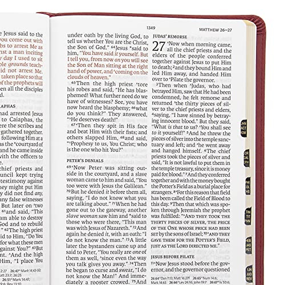 NASB Super Giant Print Reference Bible, Burgundy LeatherTouch, Indexed