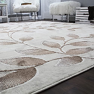 SUPERIOR Palesa Rustic Floral Indoor Area Rug, 2' x 3', Hazelnut (Palesa Indoor)
